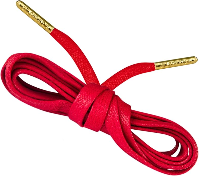 Red Waxed Shoe Laces | Loop King Laces
